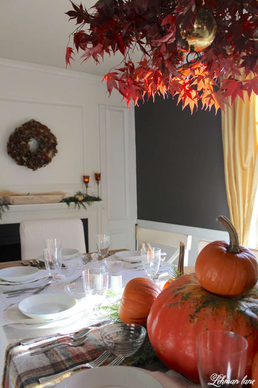 Beautiful, Quick & Colorful Thanksgiving Table Setting with Pumpkins ...