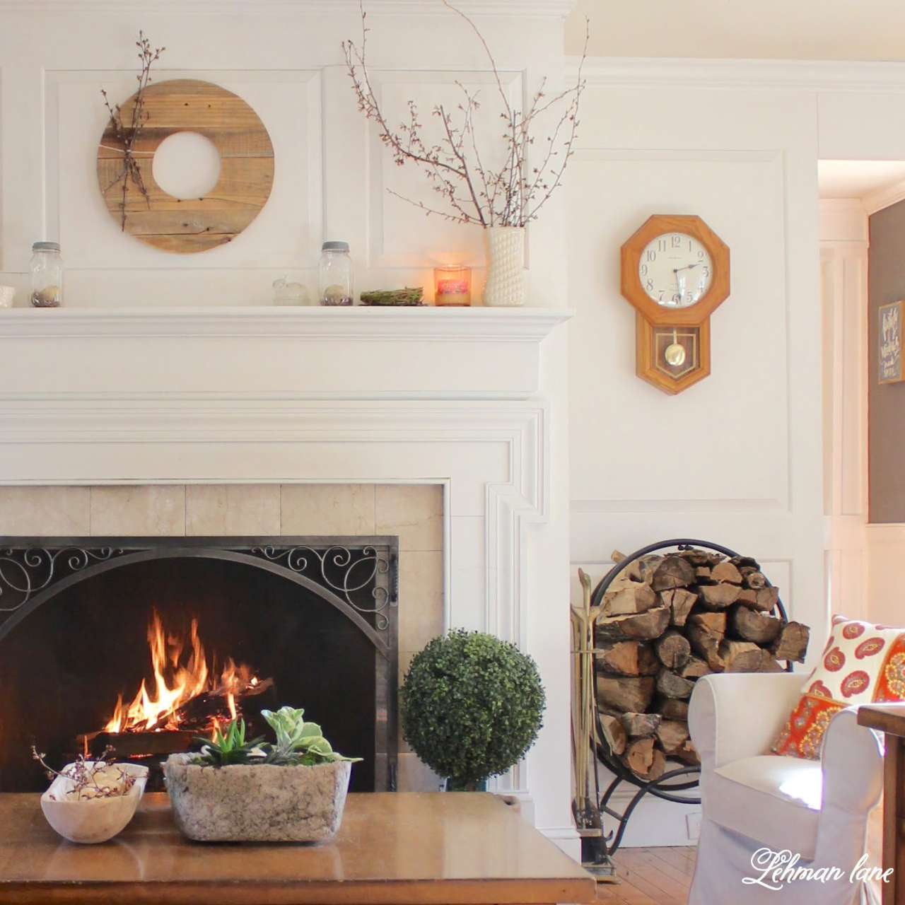 Simple & Beautiful Farmhouse Spring Mantel with 4 Free Spring Mantel ...