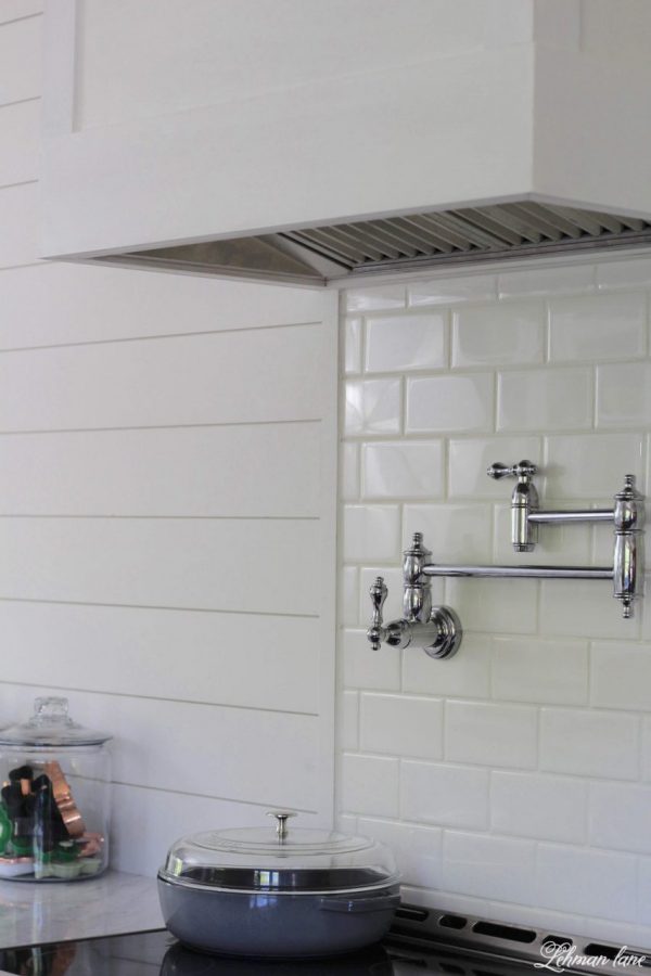 DIY Beautiful Wood Range Hood Cover for a Farmhouse Kitchen - Lehman Lane