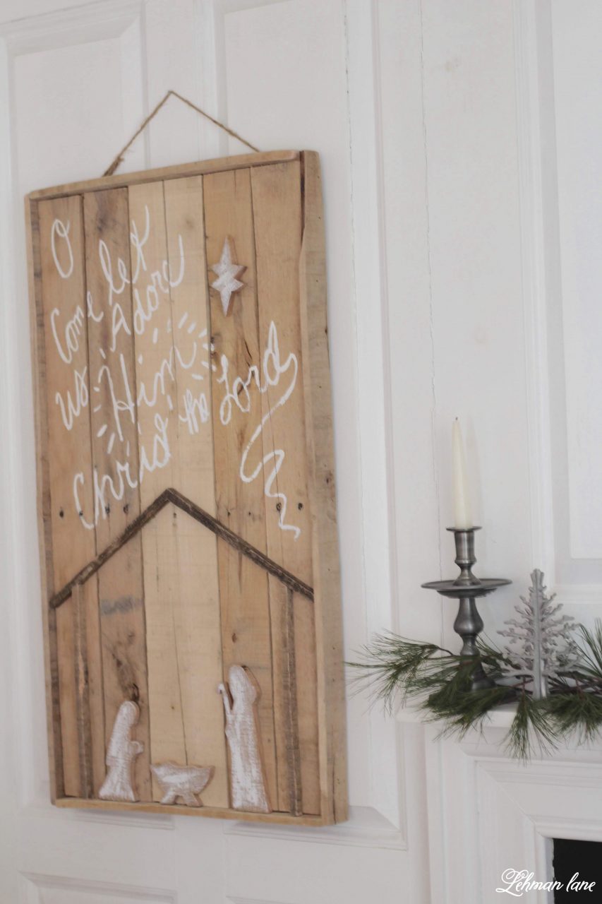 DIY Beautiful Christmas Pallet Nativity Sign for Christmas Decoration ...