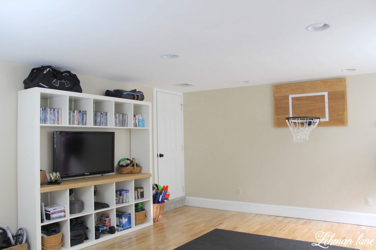 Awesome DIY Easy Kallax Ikea Hack with a Wooden Top TV Stand - Lehman Lane