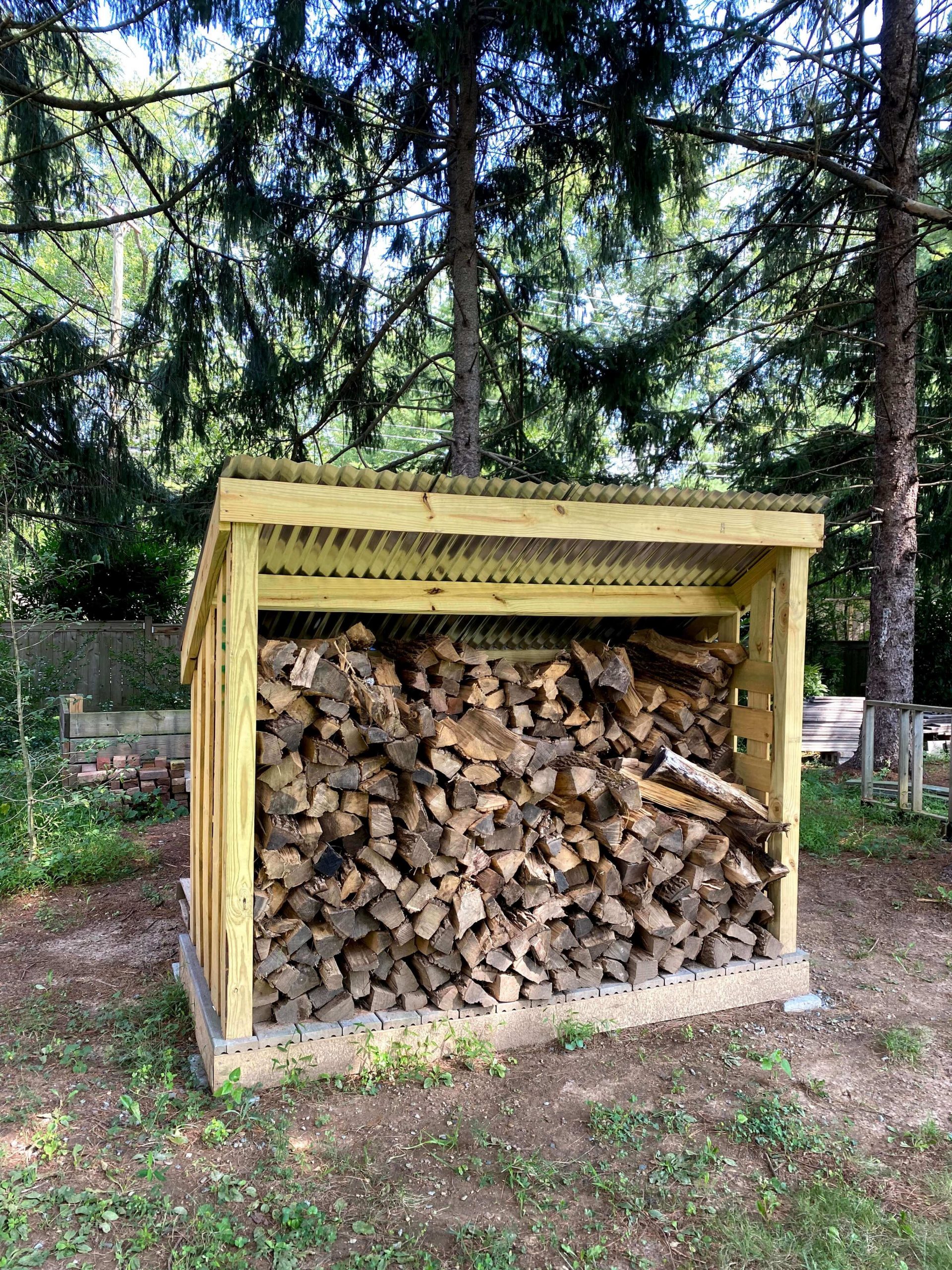 DIY Awesome Outdoor Wood Firewood Storage Shed for the Backyard in 8 ...