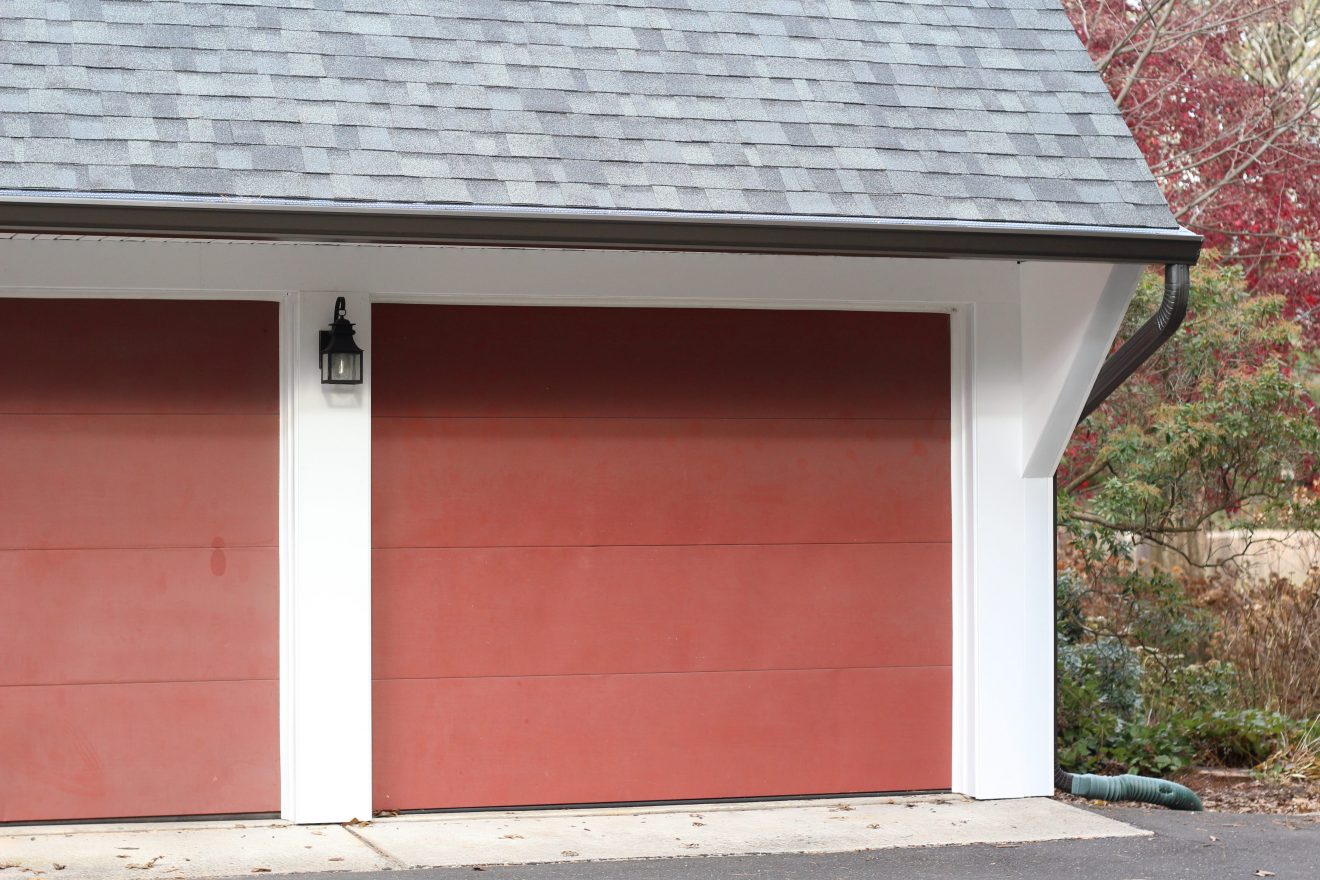 White Farmhouse with Red Windows (#1 Tip for How to Make Vinyl Siding ...