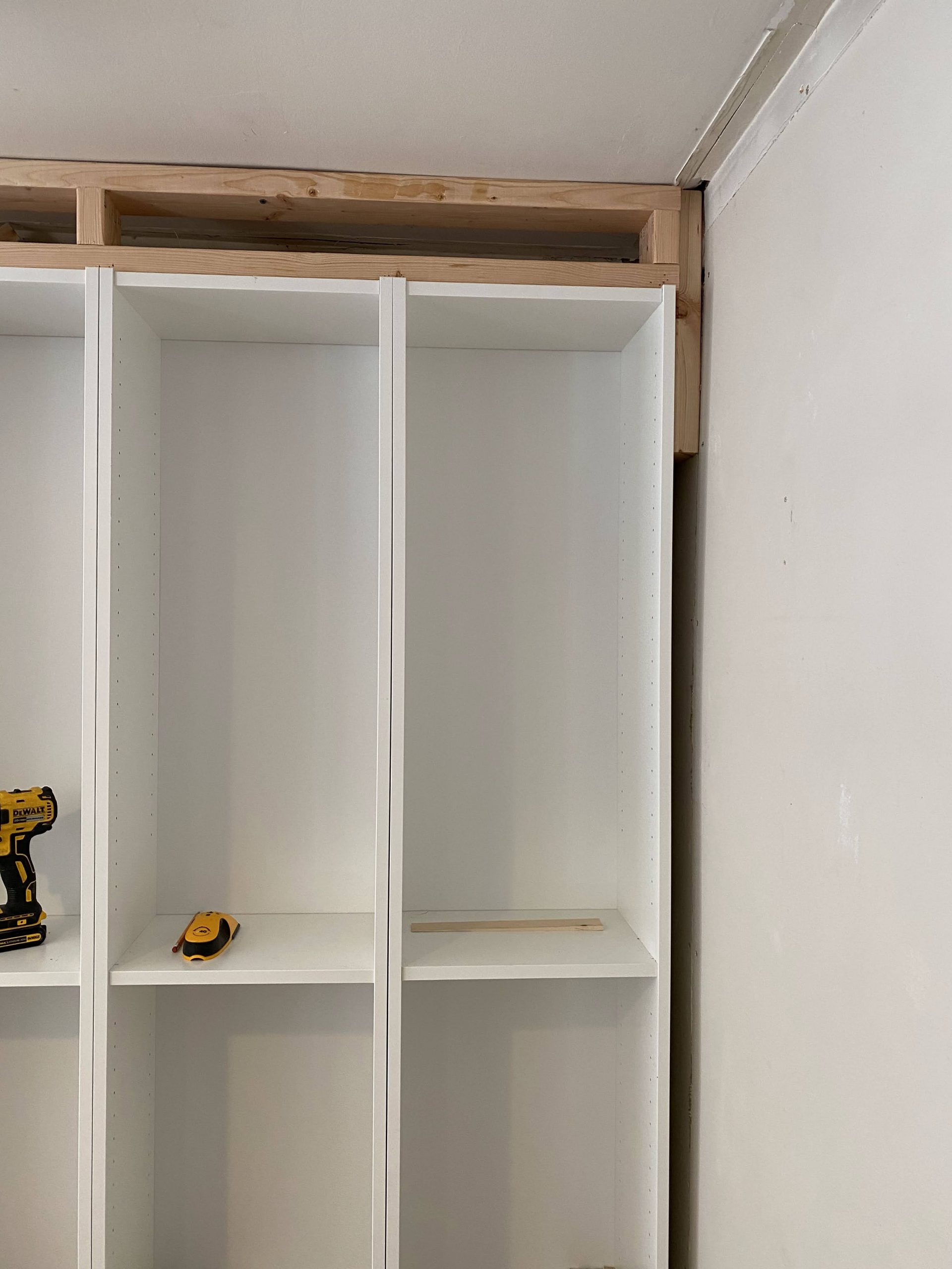 Awesome DIY Ikea Billy Bookcase Hack Built in with Oxberg Glass Doors ...